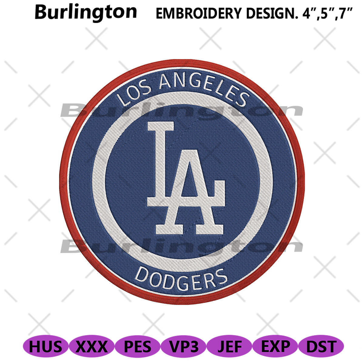Los Angeles Dodgers Logo Machine Embroidery, LA Logo Embroid | Inspire ...