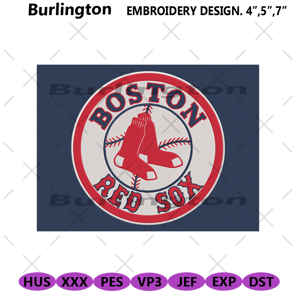 Boston Red Sox Baseball Circle Logo Embroidery Instant Downl | Inspire ...