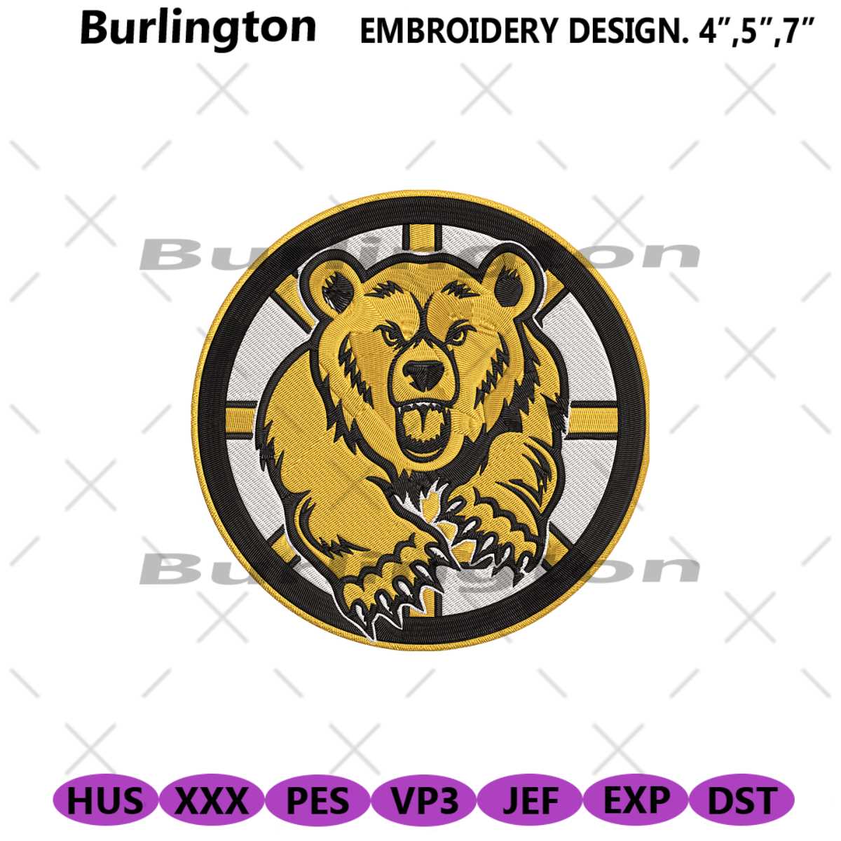 Boston Bruins Logo Hockey Embroidery Design, NHL Team Embroi | Inspire ...
