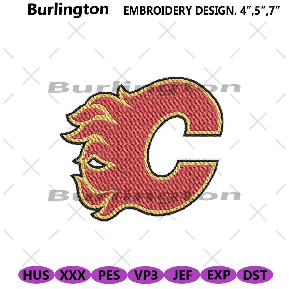 Calgary Flames Wordmark Logo Machine Embroidery, Calgary Fla | Inspire ...
