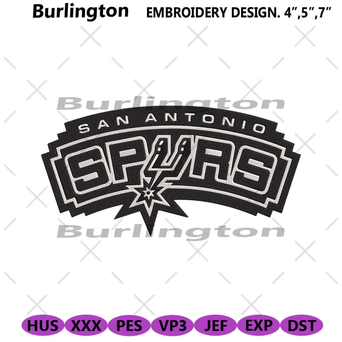 San Antonio Spurs Logo Symbol Embroidery Digital Files, San | Inspire ...