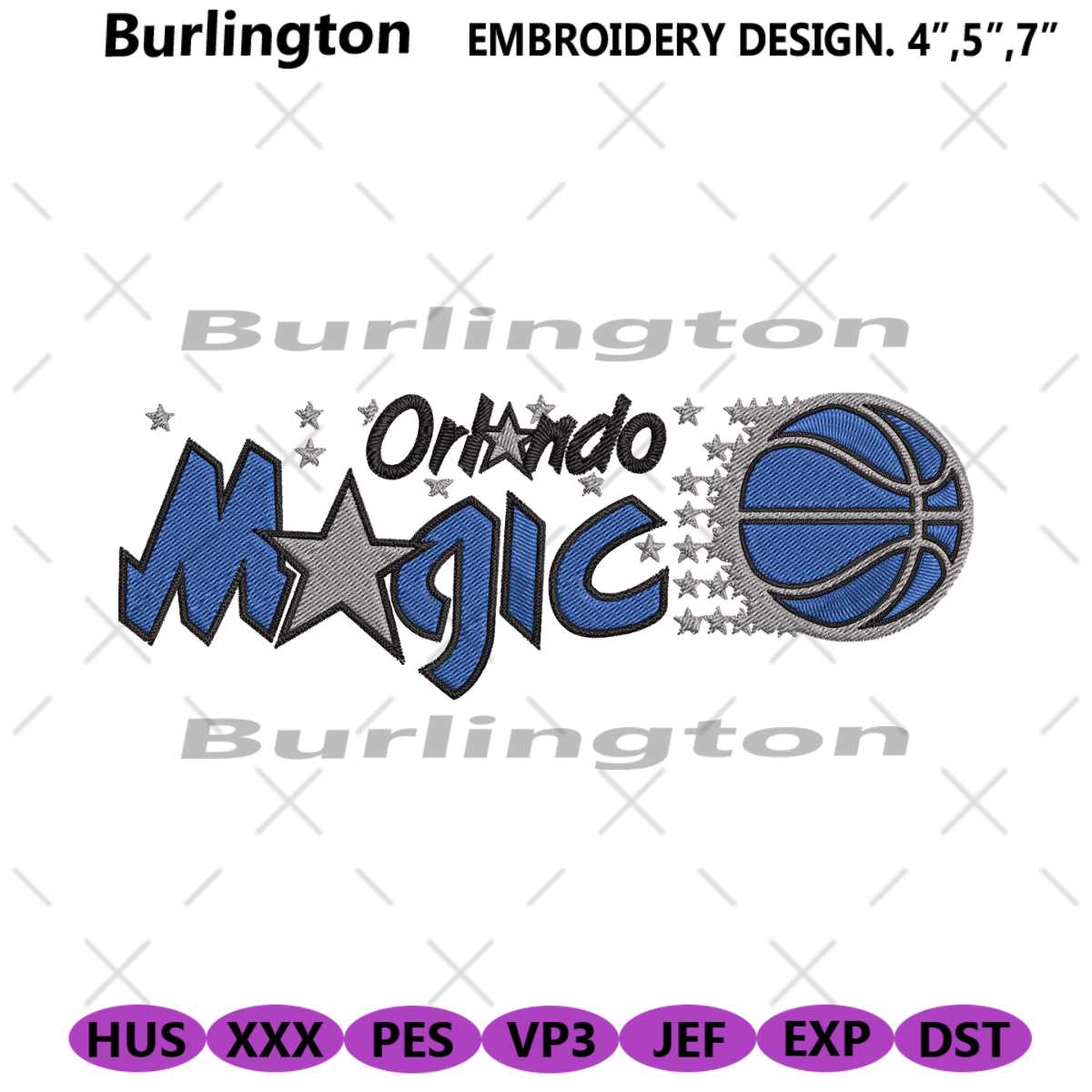 NBA Orlando Symbol Machine Embroidery File Downloads, Orland | Inspire ...