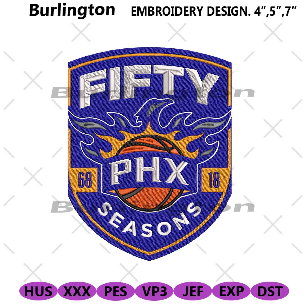 Phoenix Suns Logo Machine Embroidery Designs, NBA Phoenix Su | Inspire ...