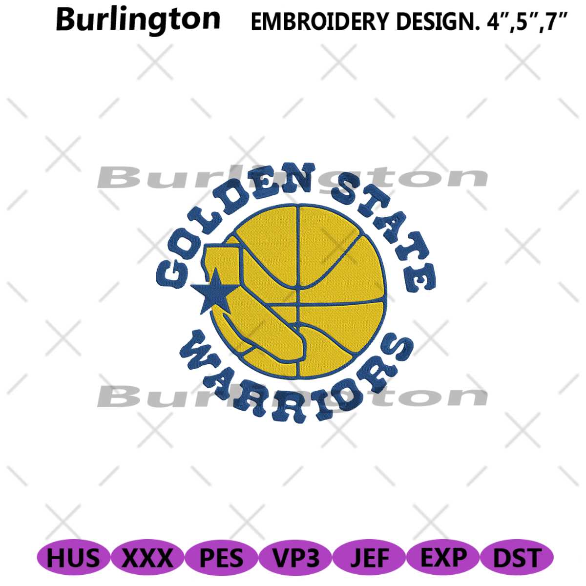 Golden State Warriors Logo Embroidery Designs, Golden State | Inspire ...