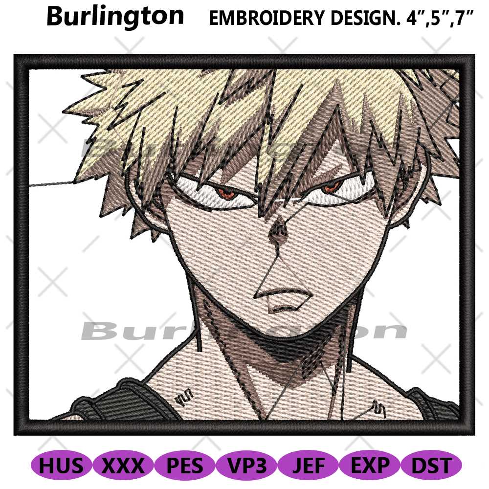Katsuki Bakugo Embroidery Design My Hero Academia Anime Embr | Inspire ...