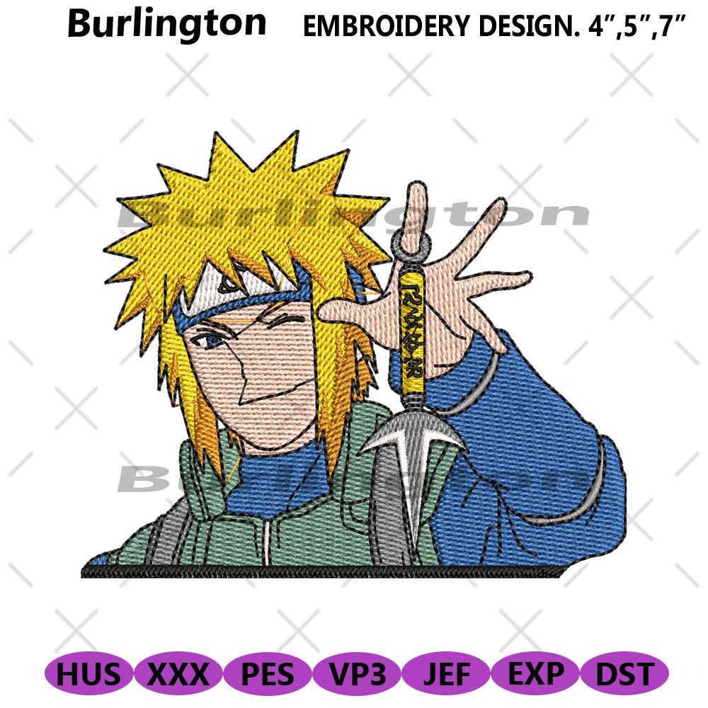 Namikaze Minato Embroidery Design Anime Naruto Embroidery Do | Inspire ...