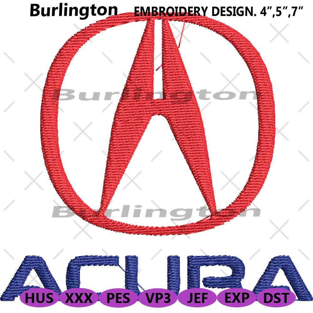 Logo Acura Embroidery Digital Download Logo Car Embroidery F | Inspire ...