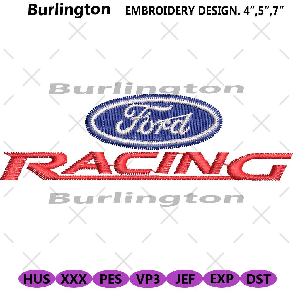 Ford Racing Logo Car Embroidery Download Logo Car Embroidery | Inspire ...