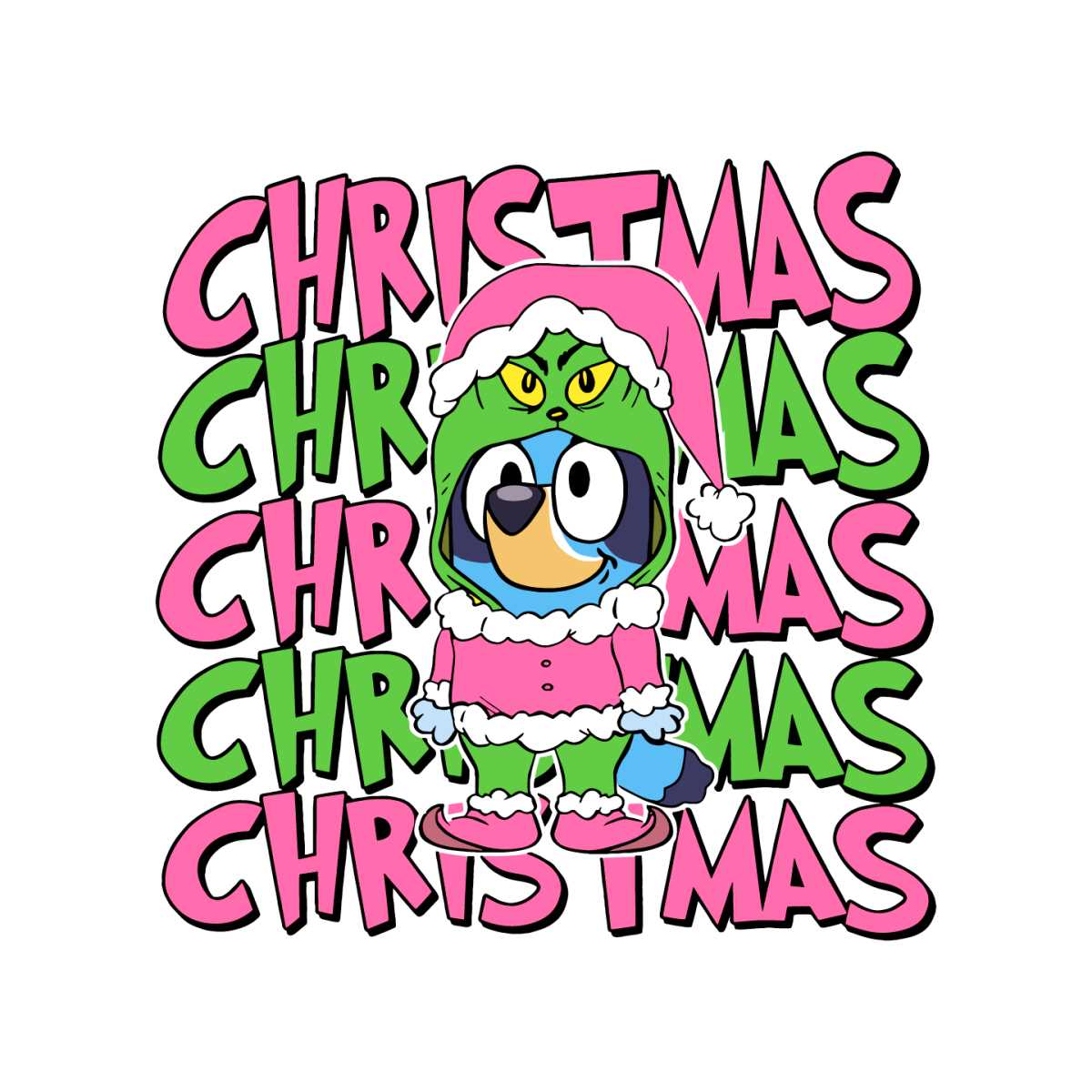 Bluey Christmas Grinch Vibe SVG | Inspire Uplift