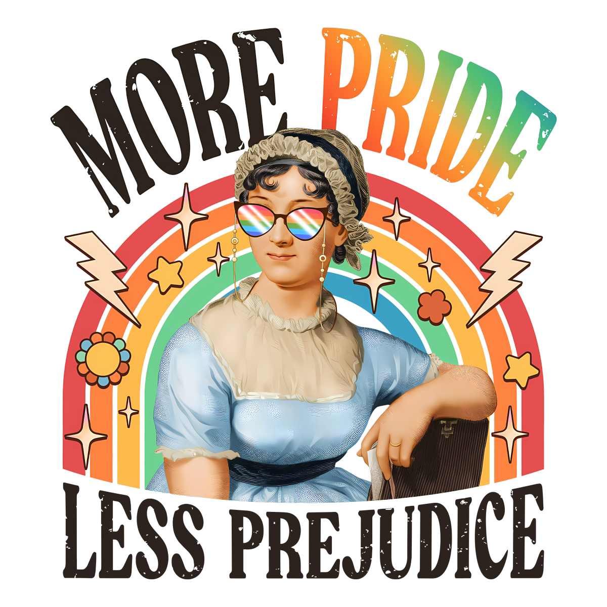 LGBTQ More Pride Less Prejudice Proud Ally PNG | Inspire Uplift
