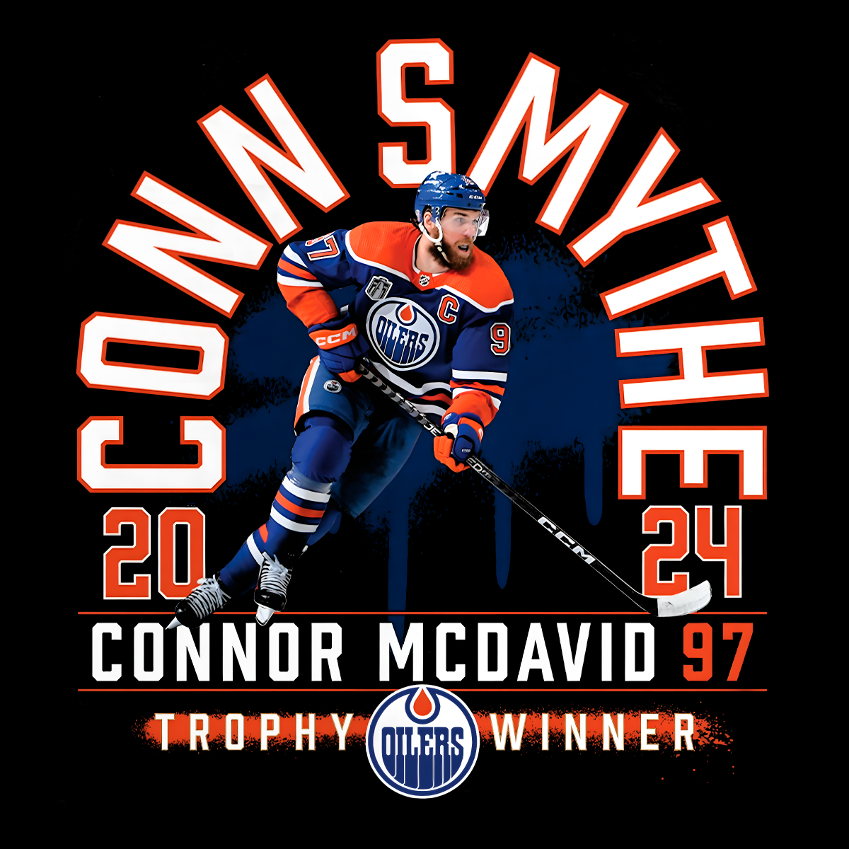 Oilers Connor McDavid Conn Smythe Trophy Winner PNG | Inspire Uplift