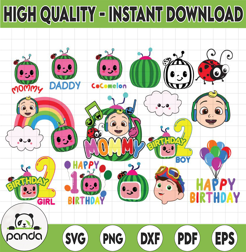 Cocomelon Personalized Name And Ages Birthday Svg, Cocomelon | Inspire ...