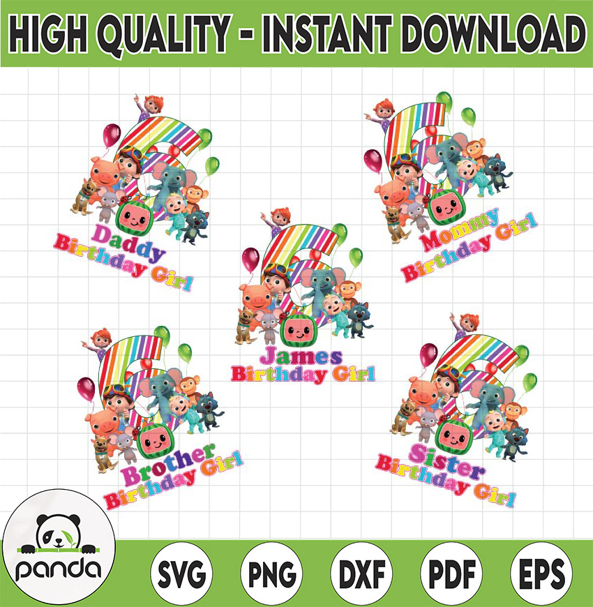 Personalized Coco melon birthday Png, Customized Cocomelon B | Inspire ...