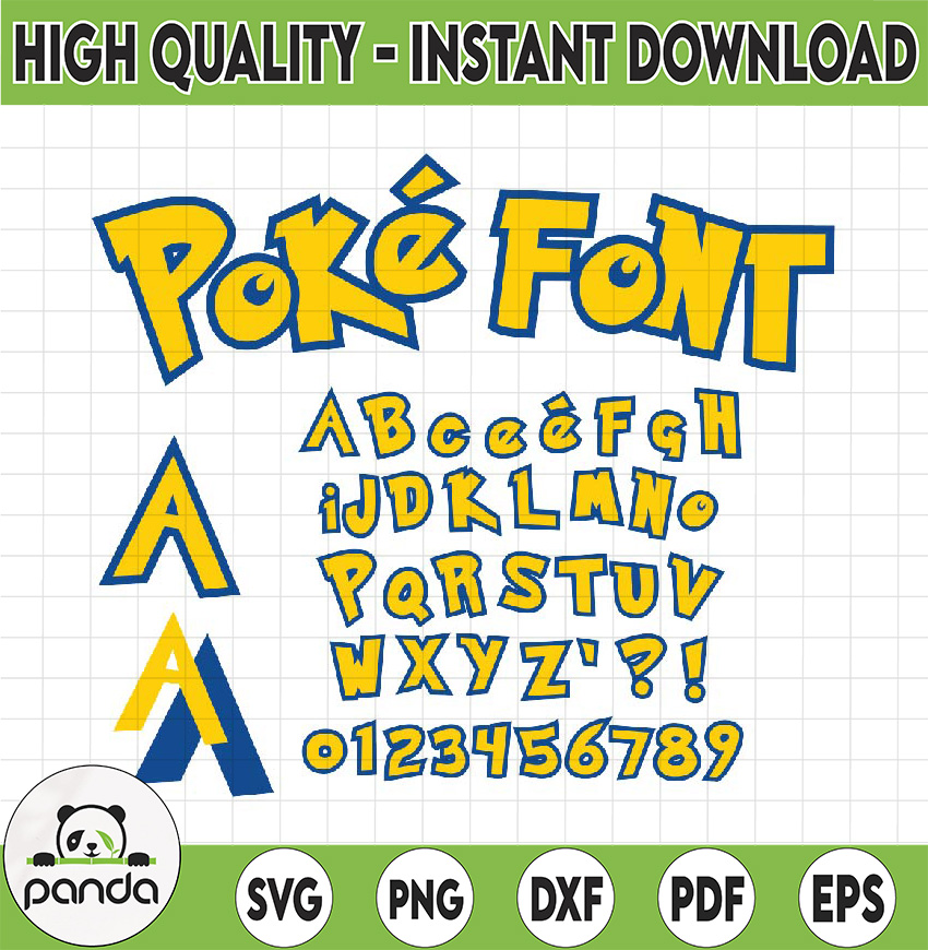 Pokemon Font Svg Layered Cricut , Pokemon Font Svg, Pokemon | Inspire ...