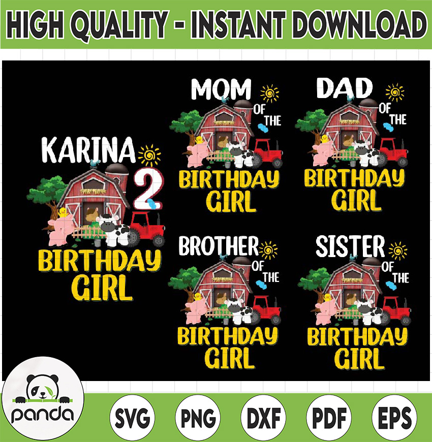 Personalized Name And Age Family Farm Birthday Png, Barnyard - Inspire ...