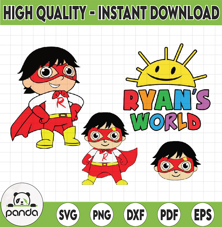 Ryans World Characters PNG SVG JPG Digital downloads, Birthd | Inspire ...
