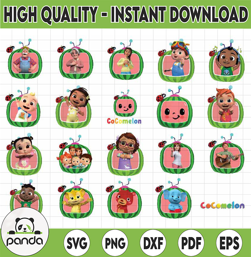 Cocomelon Clipart Png, Cocomelon Birthday Png Bundle, Cocome | Inspire ...