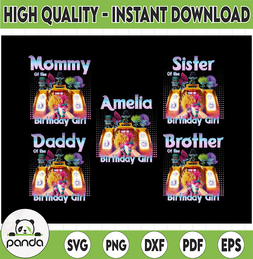 Personalized Name Trolls Band Together Birthday Png, Persona | Inspire ...