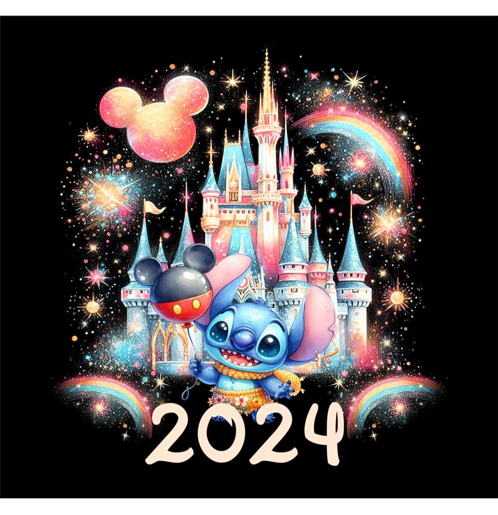 Stitch Disney Castle 2024 Png Sublimation Digital File | Inspire Uplift