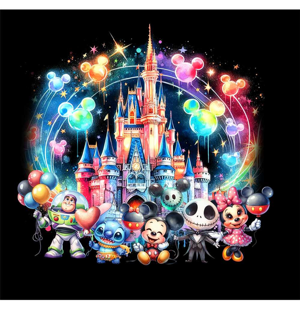 Mickey And Friends Disney Castle Rainbow Digital Download Fi | Inspire ...