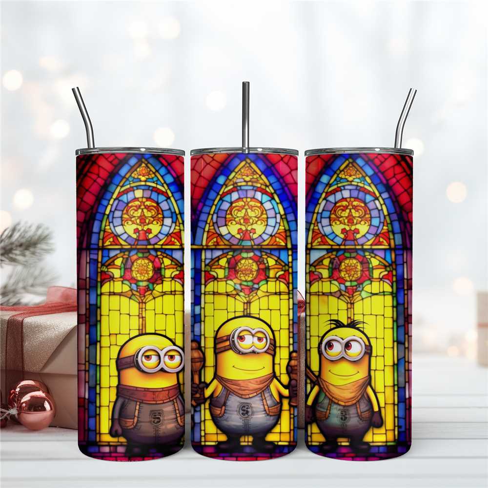 Minions Inspired 20oz Skinny Tumbler, Straight 20Oz Designs, | Inspire ...