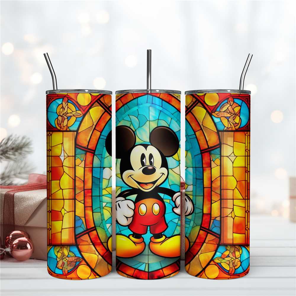 Lovely Mickey In A Stained Glass 20Oz Tumbler Design Sublima | Inspire ...