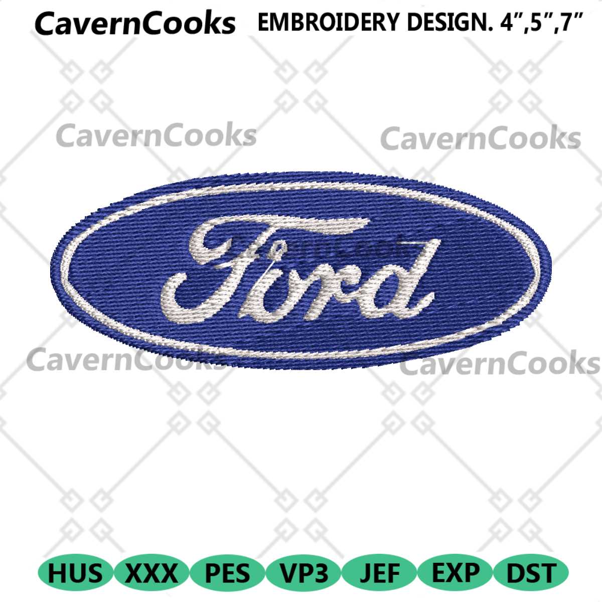 Ford Logo Embroidery File Download Logo Car Embroidery Desig | Inspire ...