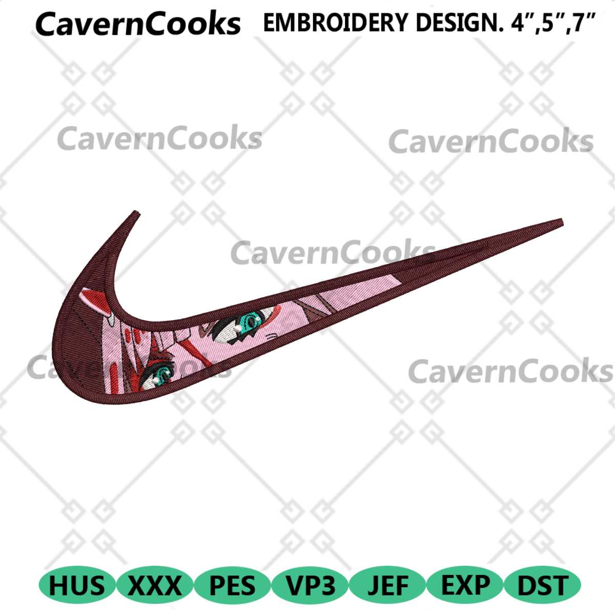 ZERO TWO Nike Embroidery Design Darling in the Franxx Design | Inspire ...
