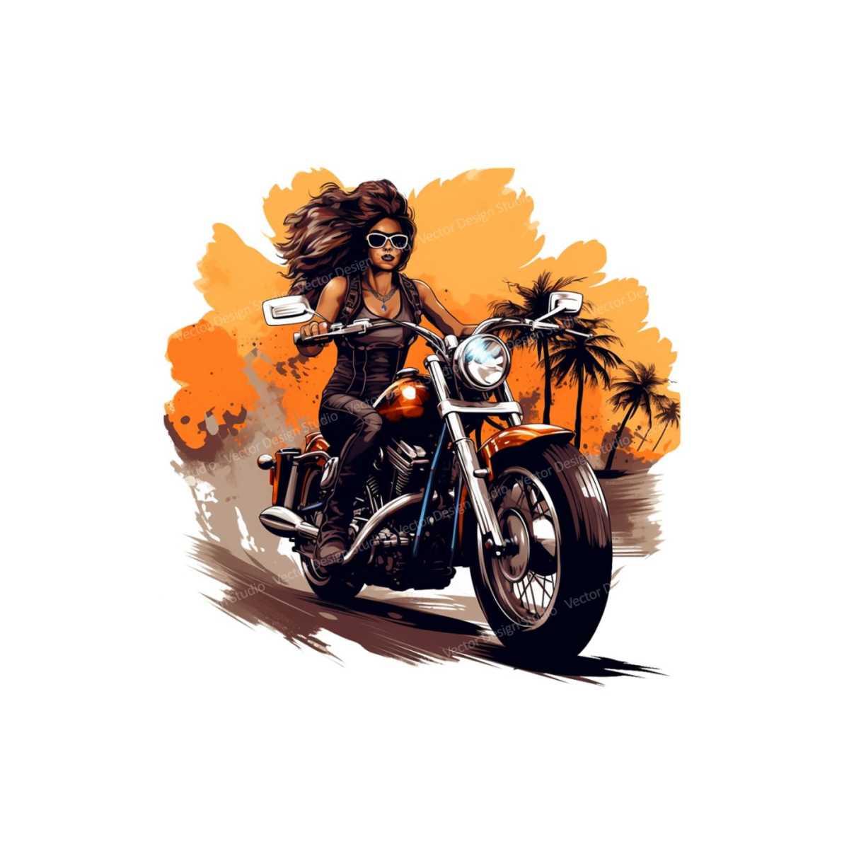 Black Woman Biker Png for Sublimation, African American Fema | Inspire ...