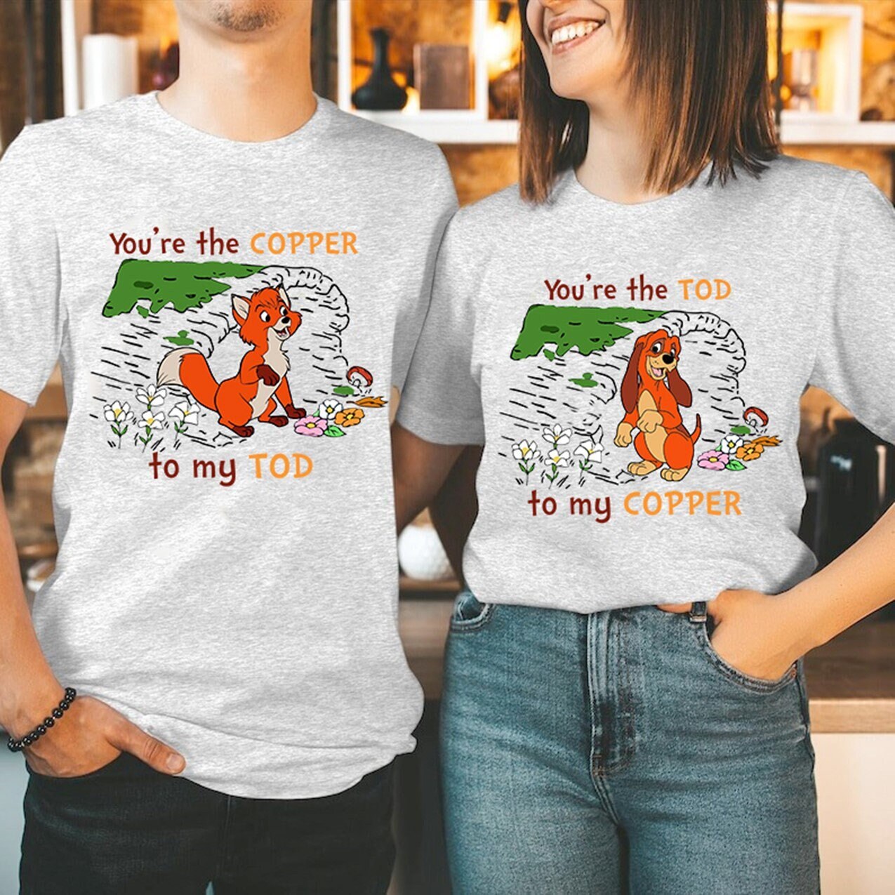 Tod and Copper Friends Matching Shirt The Fox and the Hound | Inspire ...