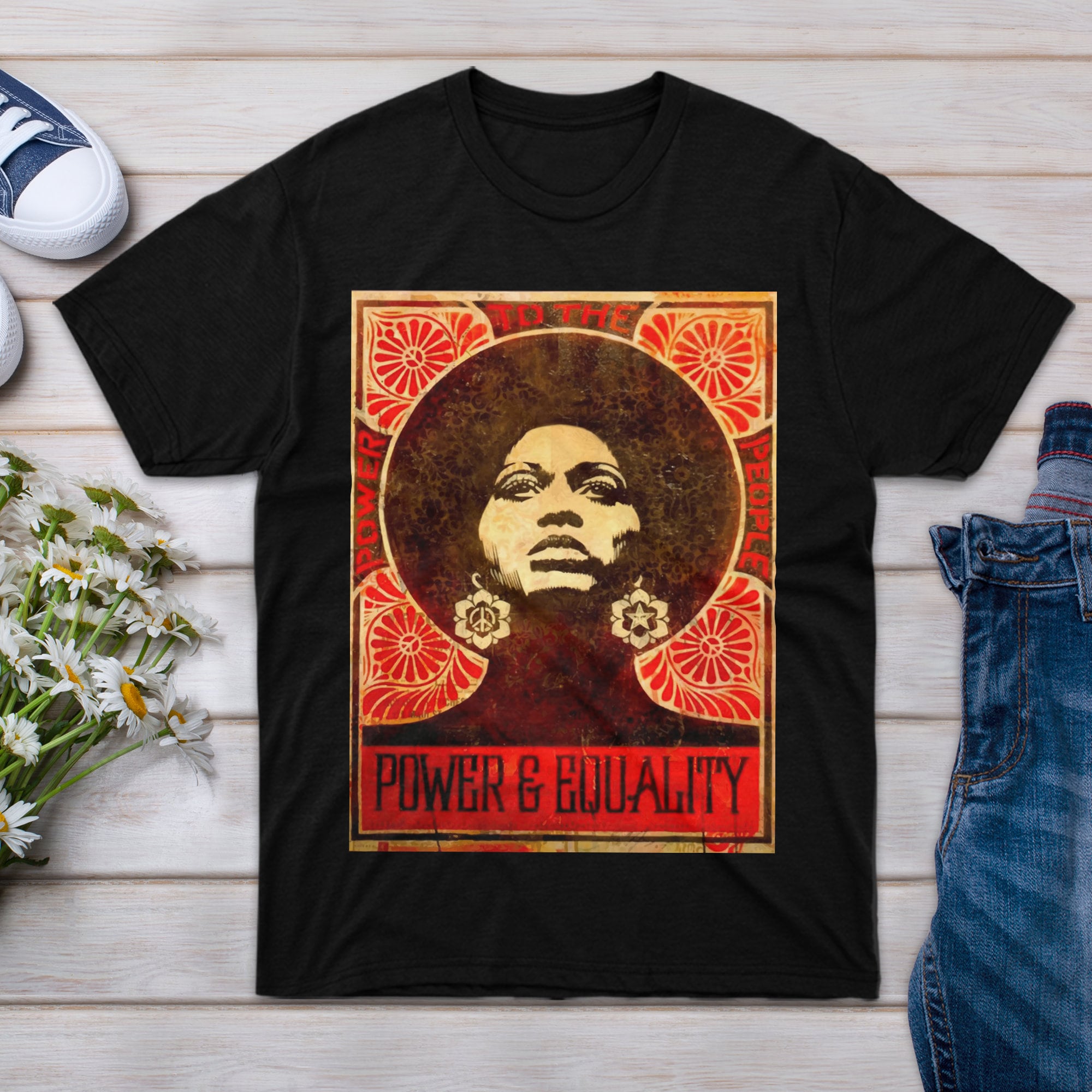 T-Shirt Angela Sleeve Davis Boy Poster Shirts 1971 Shirt Tee | Inspire ...