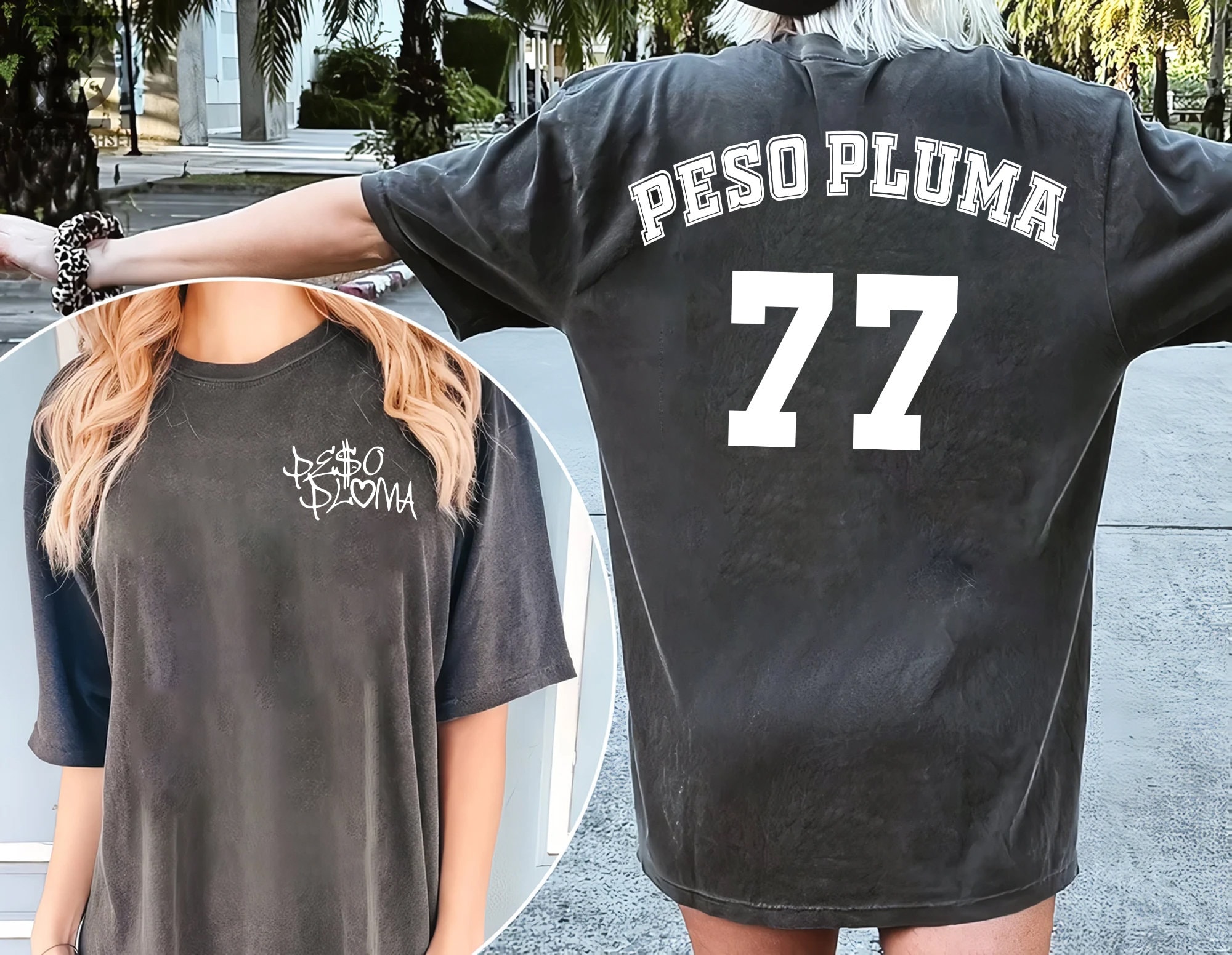 Vintage Style Peso Pluma 2Side T-Shirt, Peso Pluma Music Tou | Inspire ...