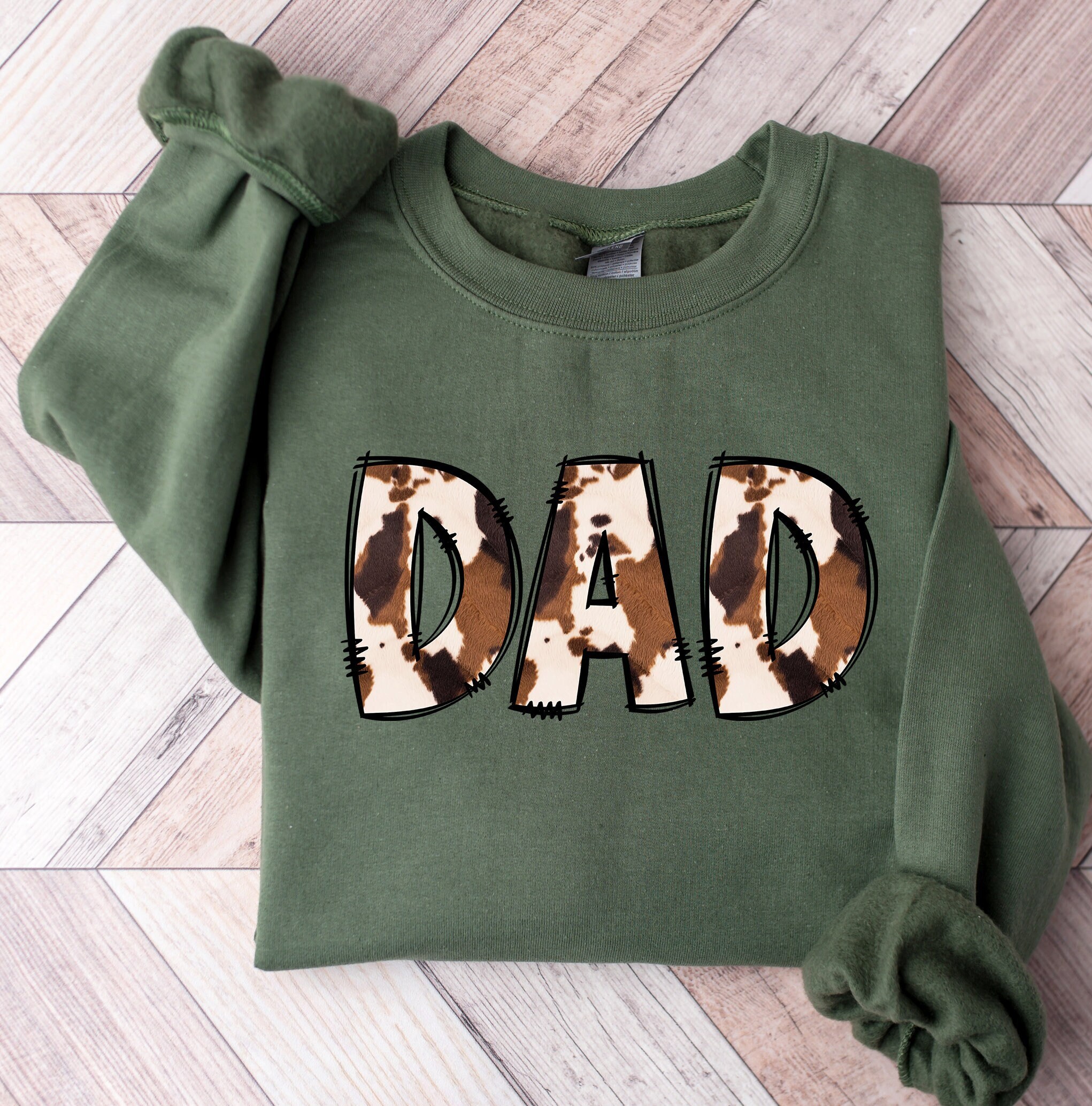 Dad Cow Print Shirt, Cow Lover Dad Shirt, Custom Daddy Shirt - Inspire ...