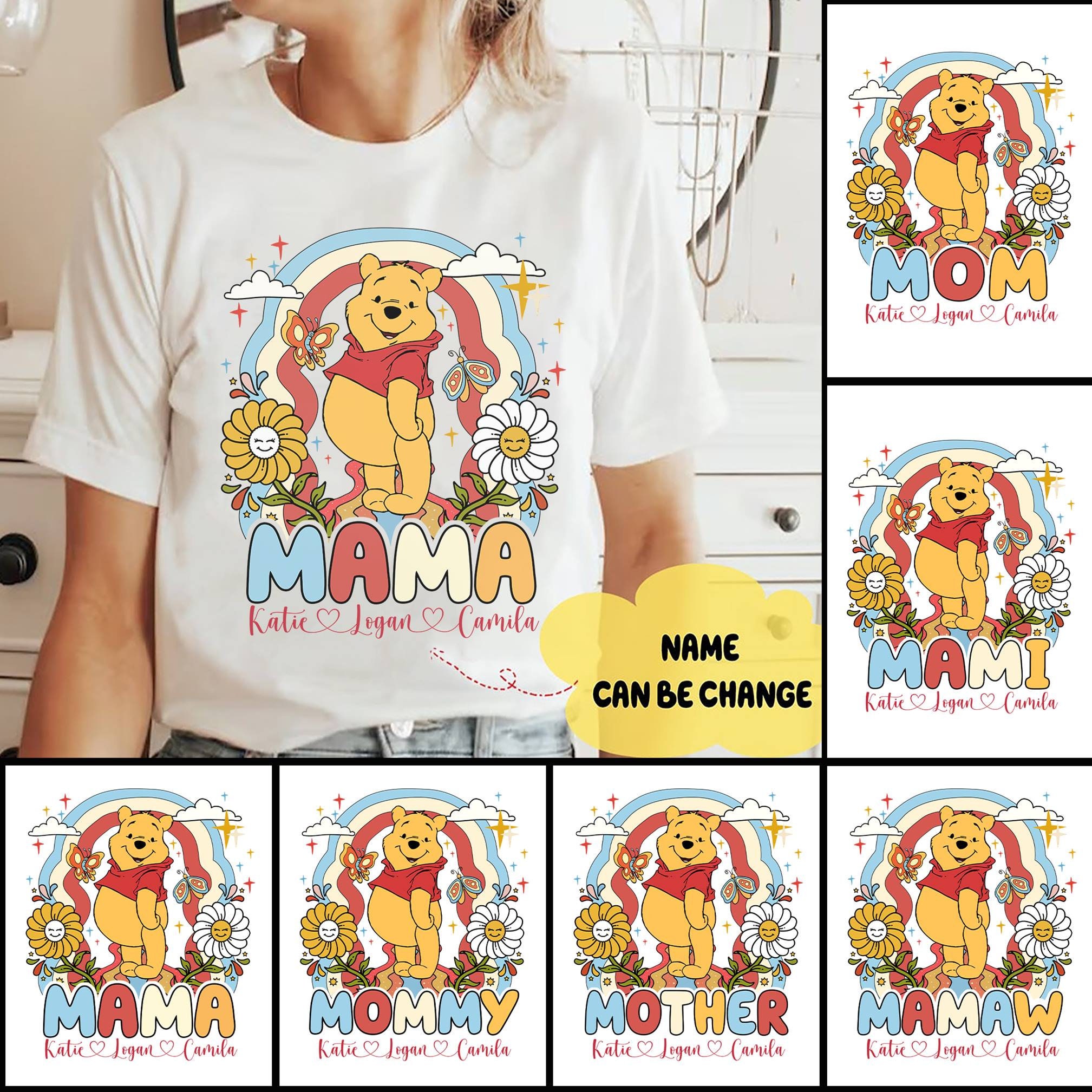 Personalized Pooh Mama Bear Shirt, Winnie The Pooh Mom Shirt | Inspire ...