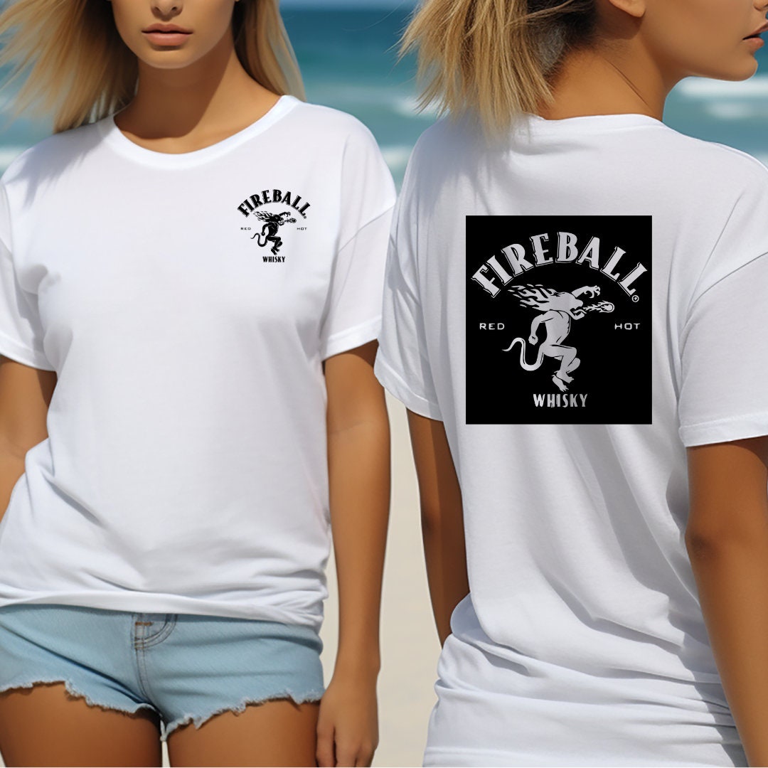 Fireball Tee shirt, FireBall logo t shirt , Fire ball alcoho | Inspire ...