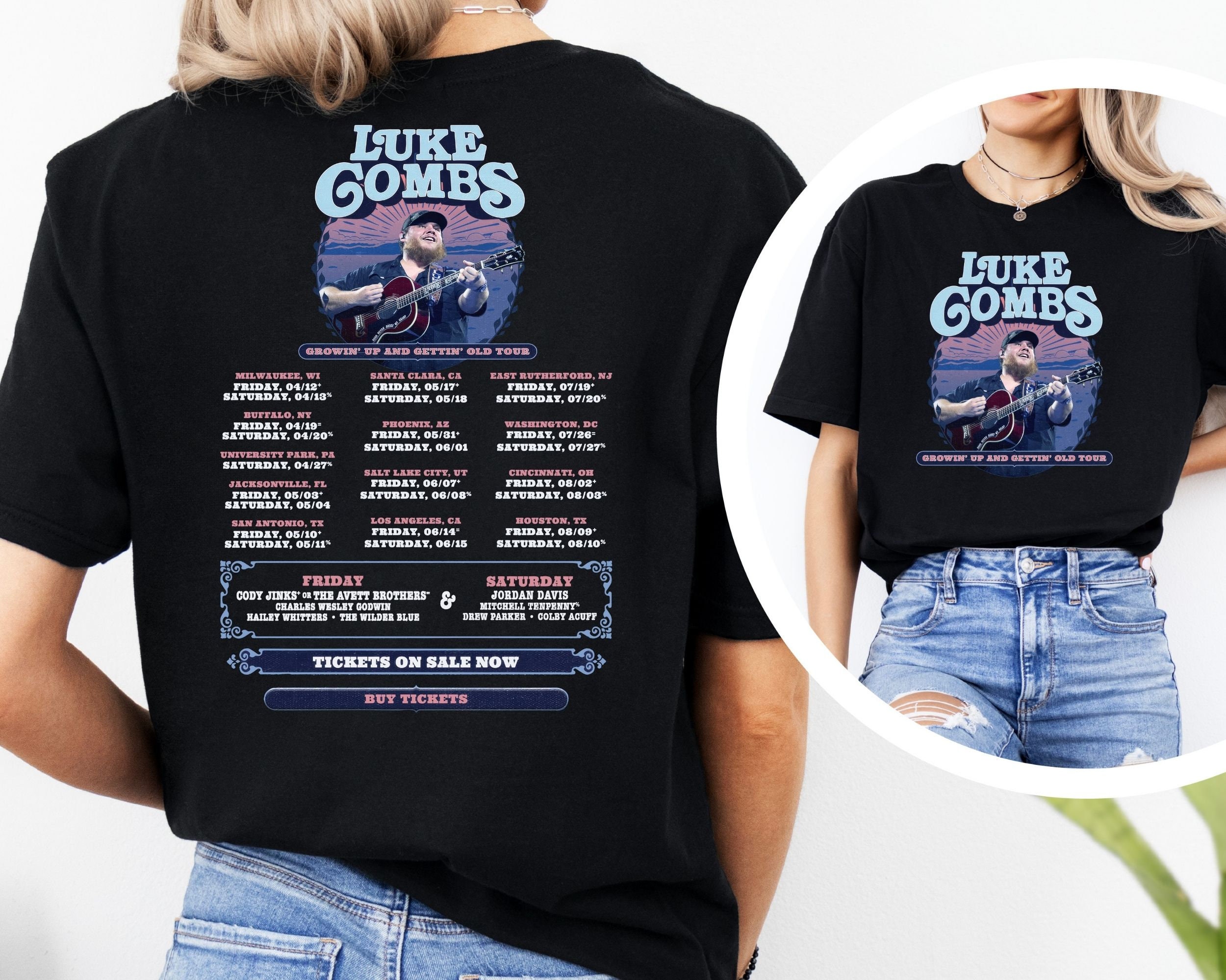 Luke Combs 2024 Tour Growing Up And Getting Old Shirt, Luke | Inspire ...