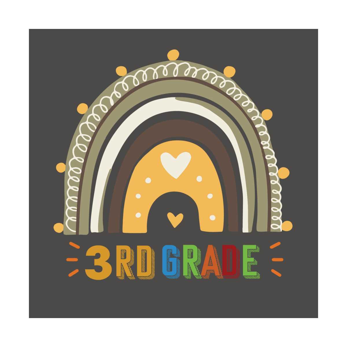 3rd Grade Rainbow Svg, Back To School Svg, 3rd Grade Svg, Ra | Inspire ...