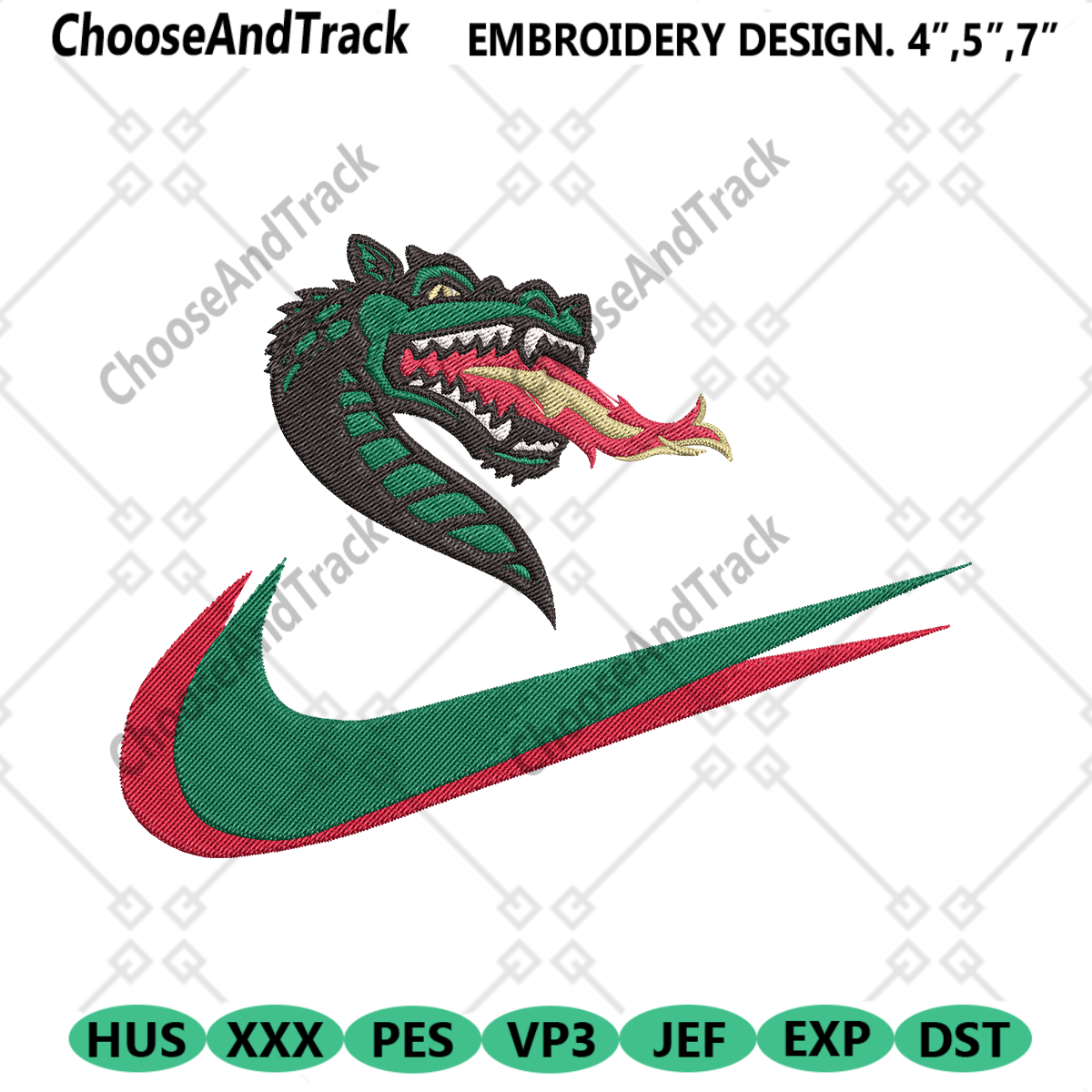 UAB Blazers Double Swoosh Nike Logo Embroidery Design File | Inspire Uplift