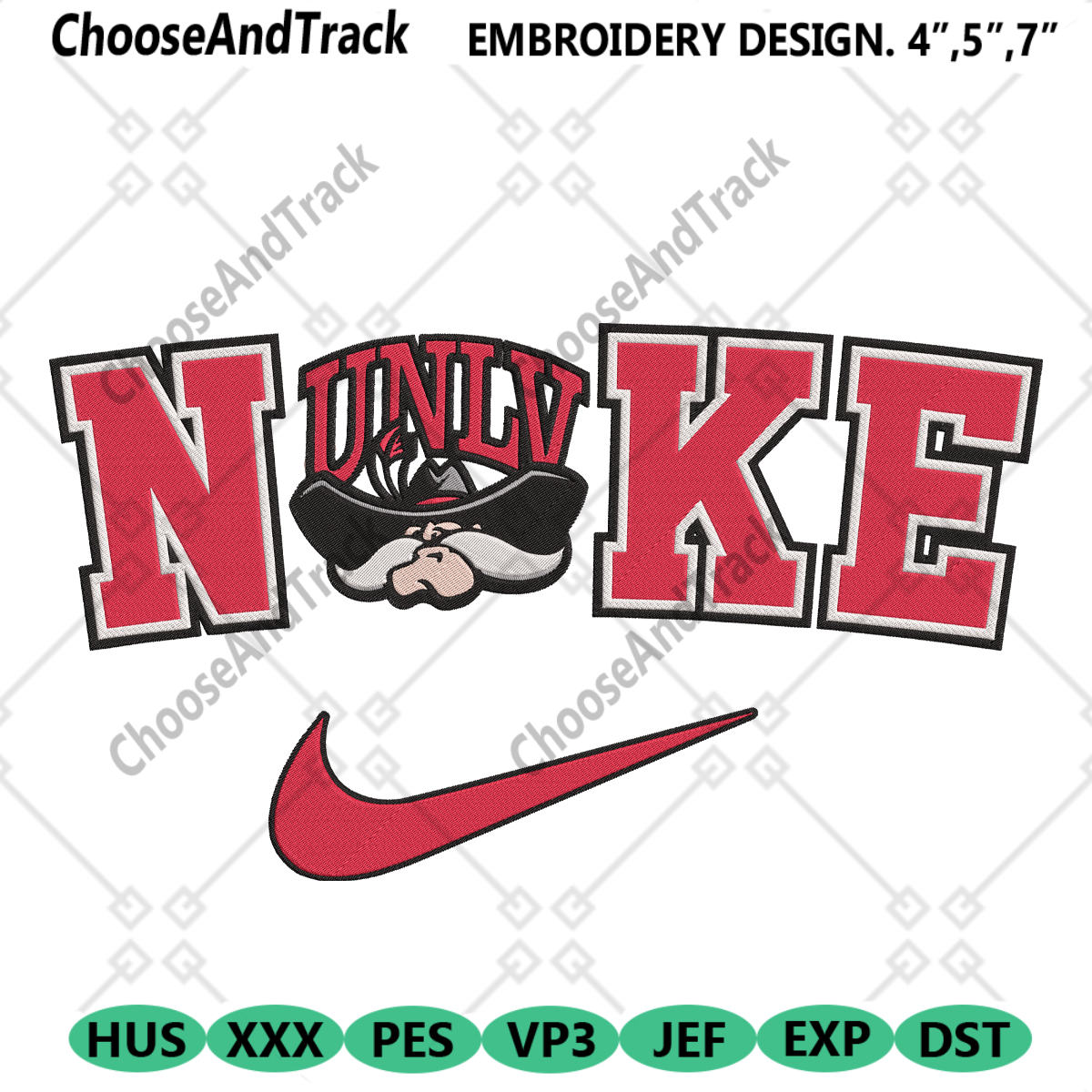 UNLV Rebels Nike Logo Embroidery Design Download File | Inspire Uplift