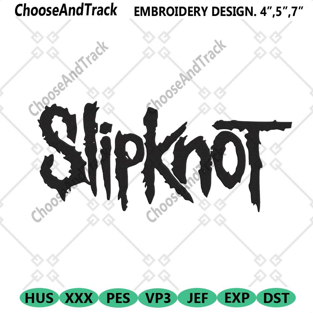 Slipknot Logo Rock Band Embroidery Design Download File | Inspire Uplift