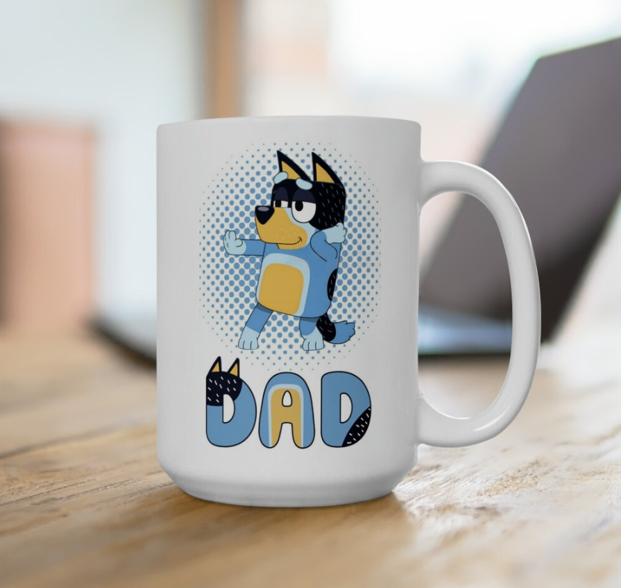 Bandit Heeler Ceremic Mug 15 oz, Bluey Mug, Bluey Dad Coffee - Inspire ...
