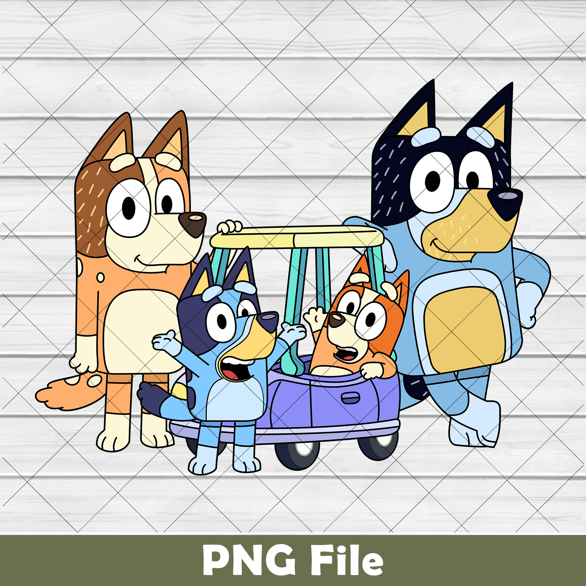Vintage Bluey Friends PNG, Bluey Family PNG, Bluey Png, Blue | Inspire ...