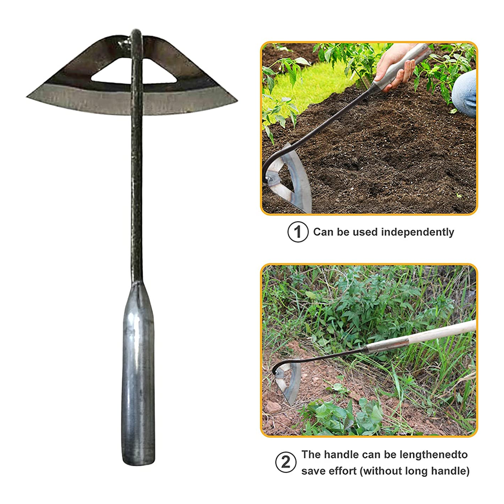 Multi-Use Steel Hollow Hoe For Gardening - Inspire Uplift