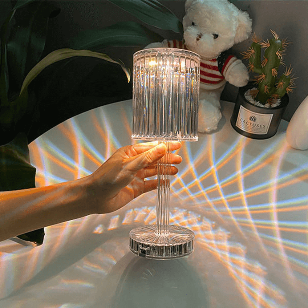 3-Color Chargeable Transparent Crystal Lamp - Inspire Uplift
