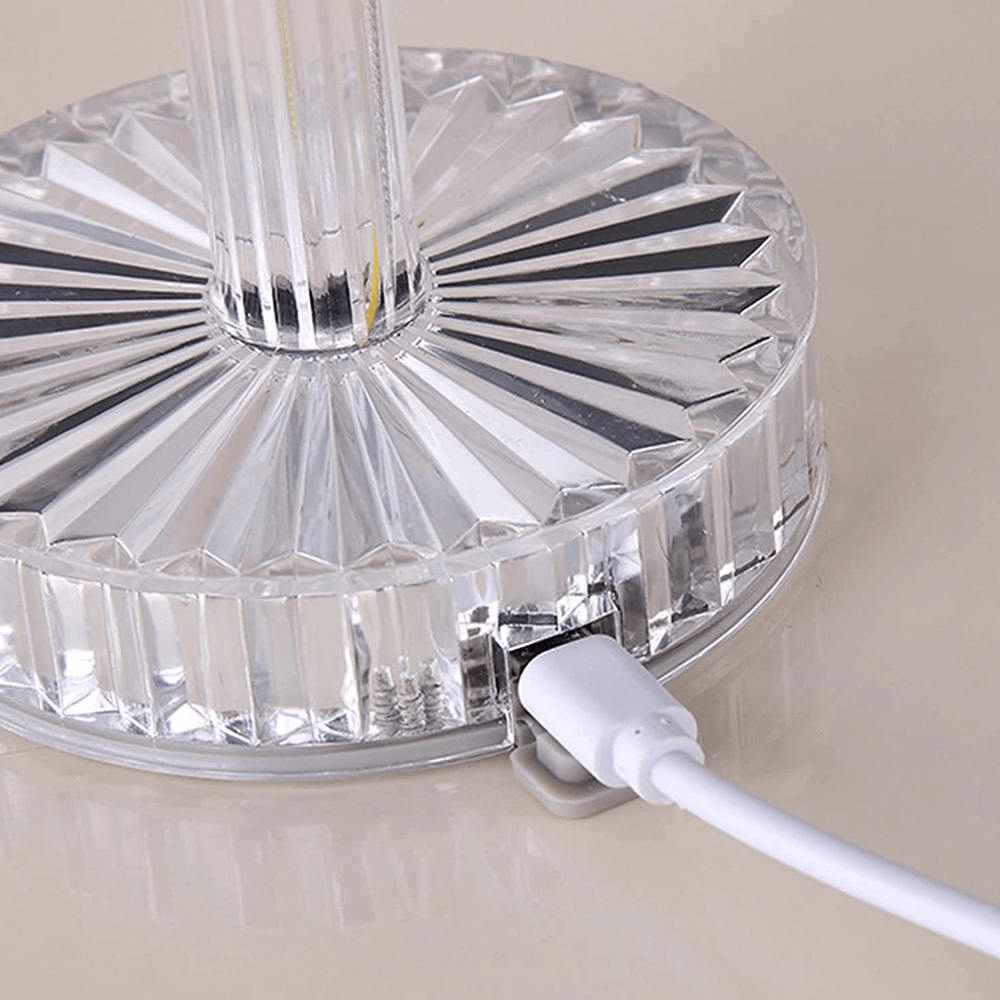 3-Color Chargeable Transparent Crystal Lamp - Inspire Uplift