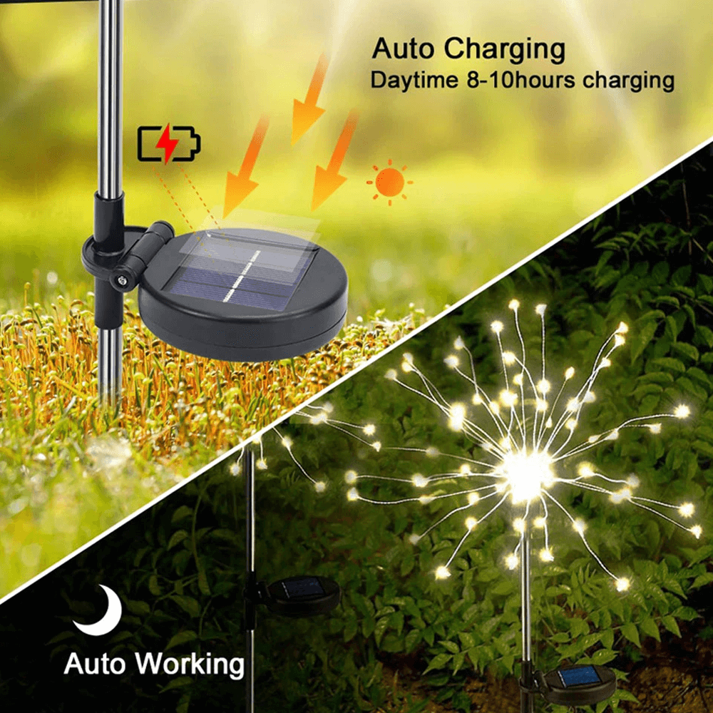 Solar Powered Auto On/Off Firework Lamp - Inspire Uplift