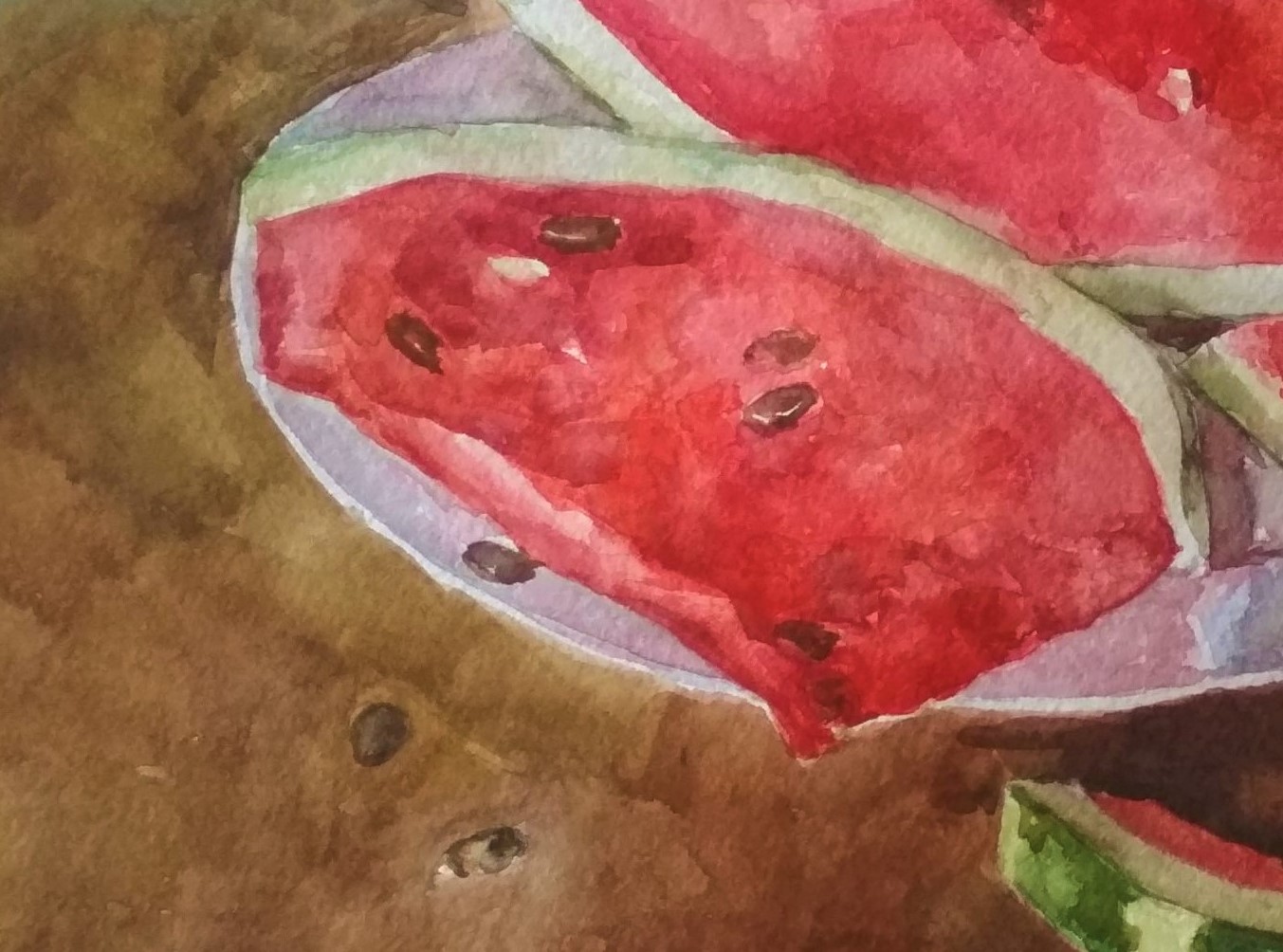 Watermelon original painting watercolor artwork fruit painti - Inspire ...