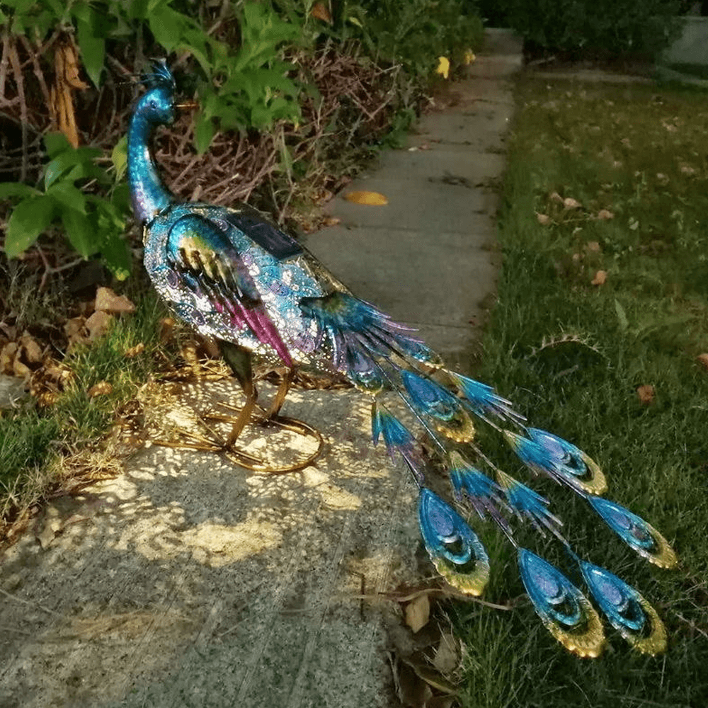 Waterproof Solar Peacock Garden Statue | Inspire Uplift