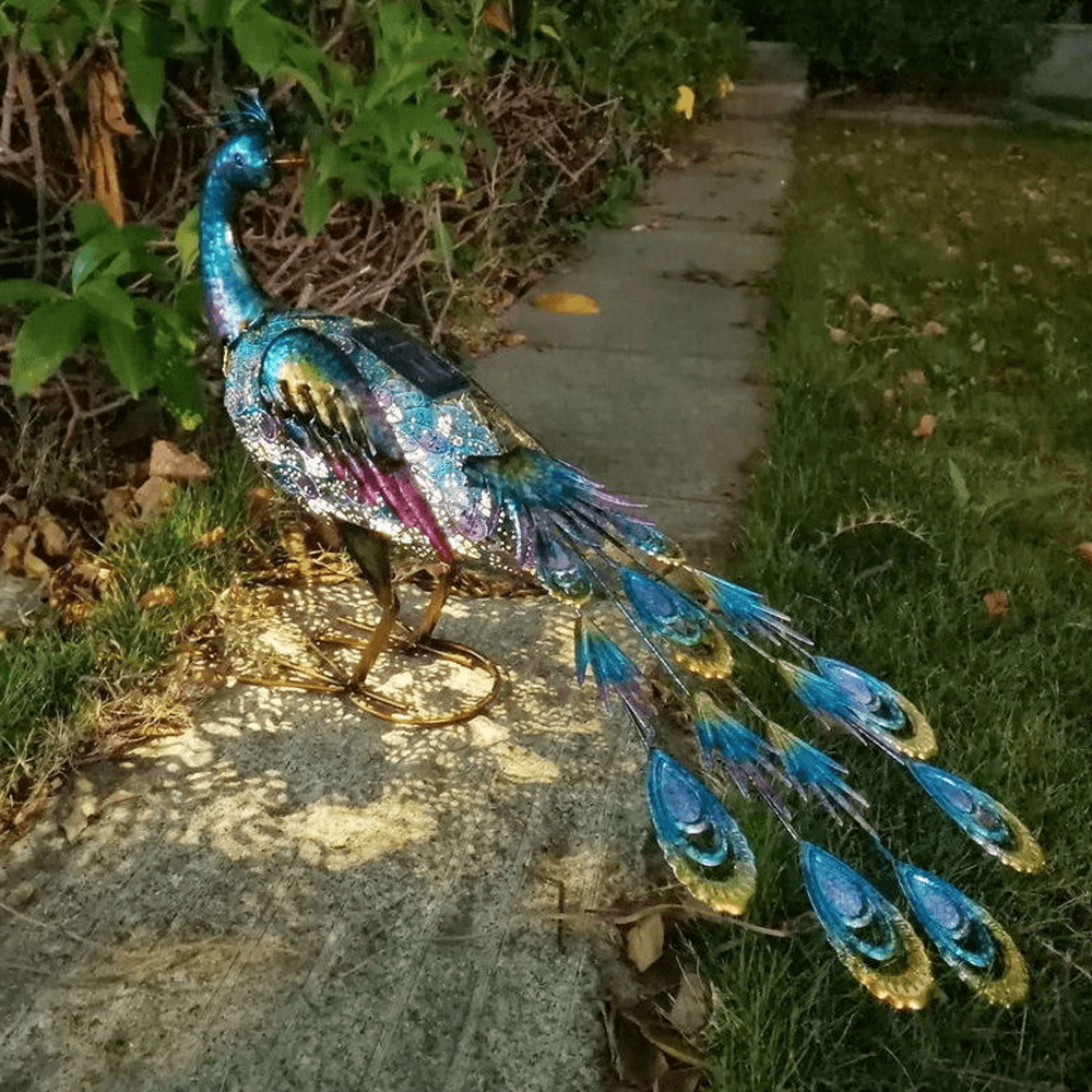 Outdoor LED Solar Peacock Garden Stake - Inspire Uplift