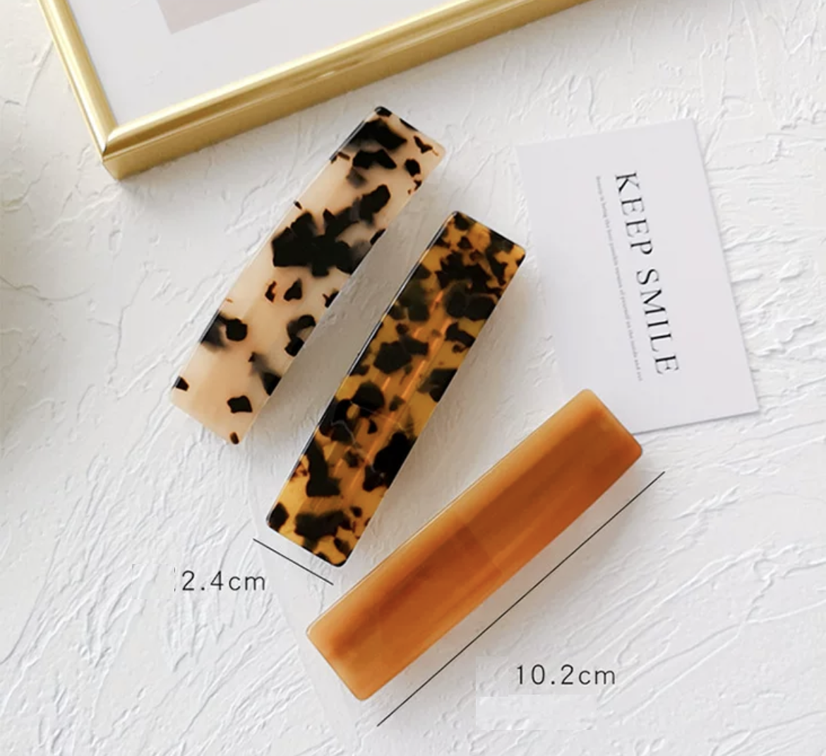 Acetate long barrette - flat ponytail holder - Inspire Uplift